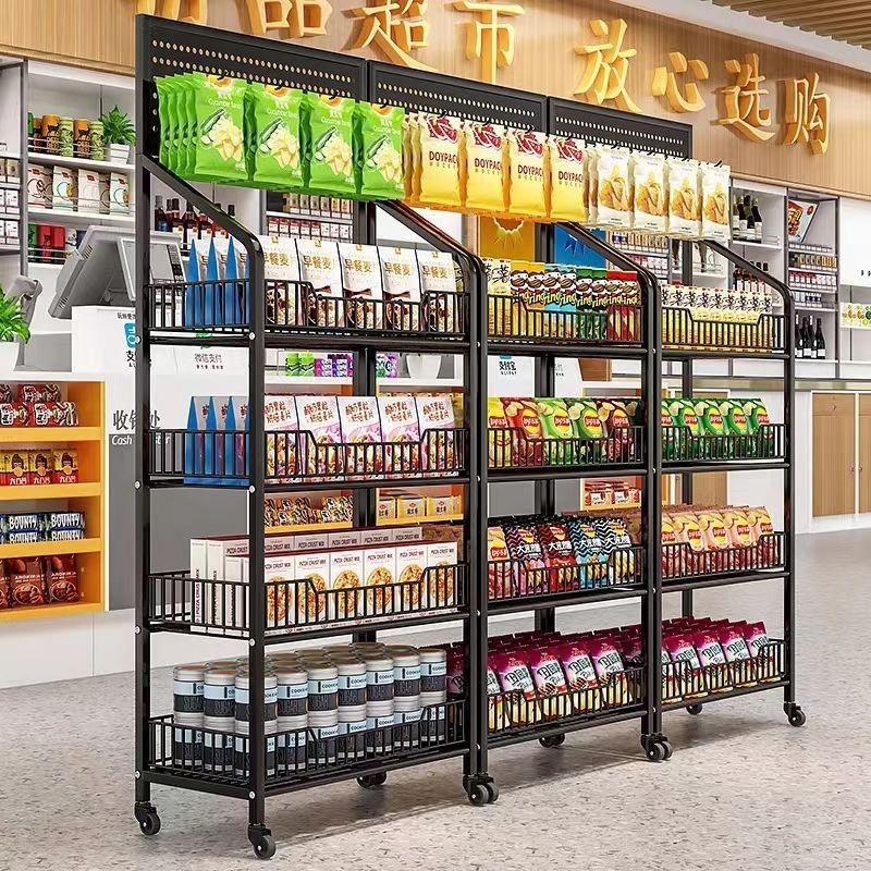 Supermarket Convenience Store Snacks Shelves Small Sales Department ...