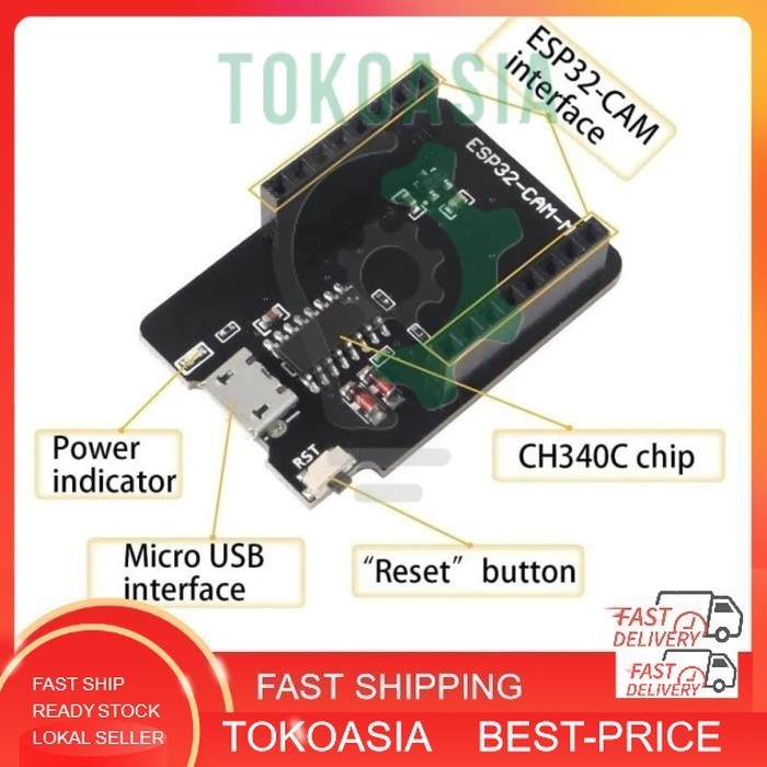 Downloader ESP32 Cam Programmer CH340 OV2640 Development Board | Shopee ...