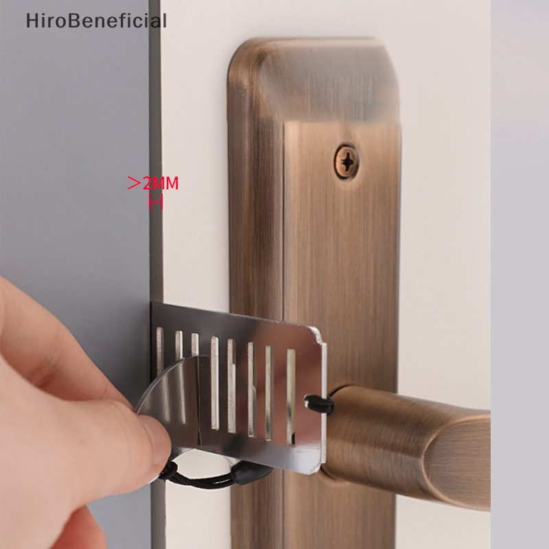 HiroBeneficial Portable Door Lock Punch-free Security Door Locker ...