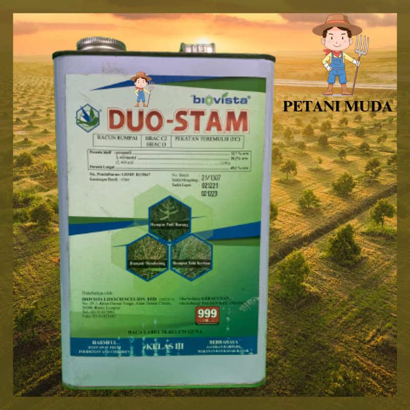 [ORIGINAL]4L Duo-Stam EC BIOVISTA /Racun Rumput di Petak Sawah Padi ...