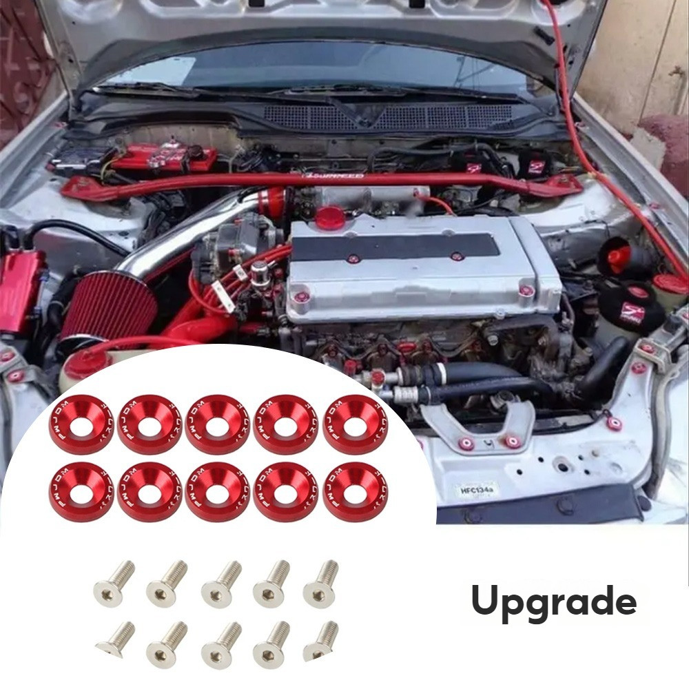 10PCS M6 JDM Car And Motorcycle Modified Hex Fasteners Fender Washer ...