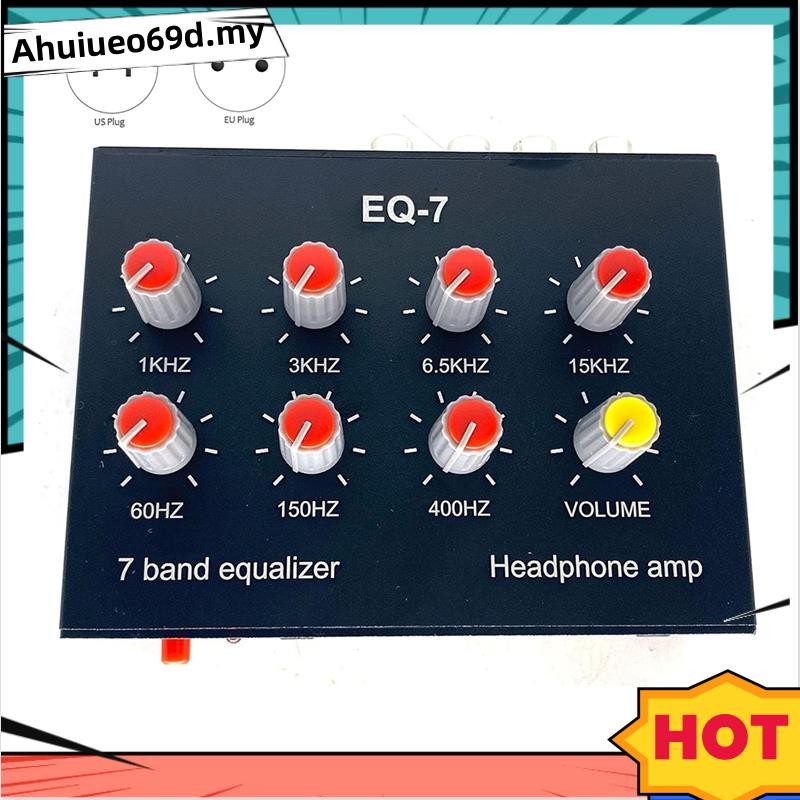 EQ-7 Audio Signal Headset Amplifier 7-Band EQ Equalizer 2 Channel Digital Sound Equalizer +12V ...