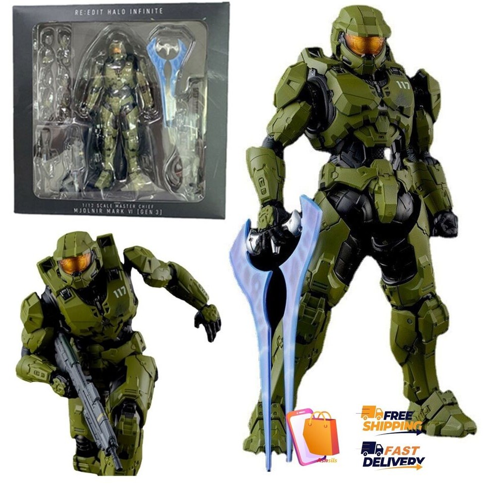18cm Halo 5 Guardians Master Chief Infinite Mjolnir Mark VI Gen 3 ...