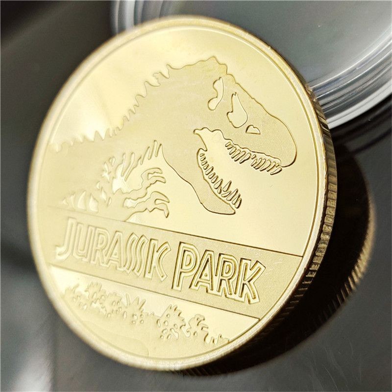 American Custom Park Dinosaur Gold-Plated Commemorative Coin Collection ...