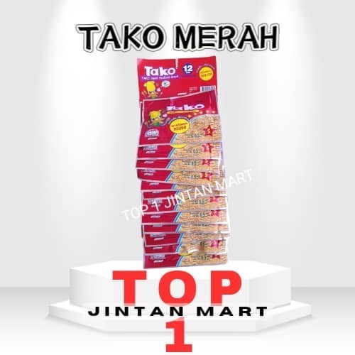 Tako Merah Thai / Thai Seafood Tako Squid Snack 12pek = 1papan Ready ...