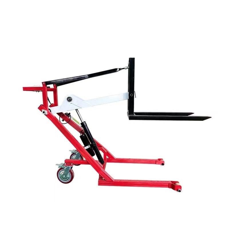 Curved Arm Portable Electric Forklift Hydraulic Truck Small Stacker ...