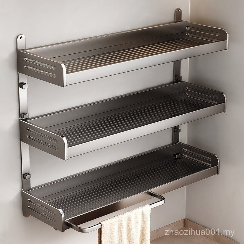 Rak yang dipasang di dinding dapur tanpa buat lubang banyak lapisan ...