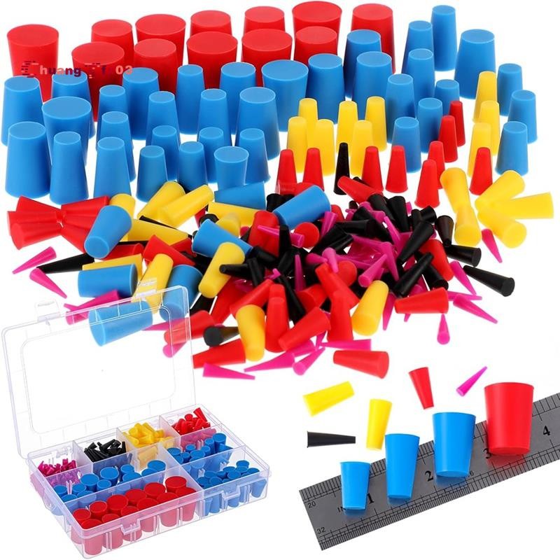 250pcs 8 Sizes Silicone Cone Plug Kit Powder Coating Kit Air ...