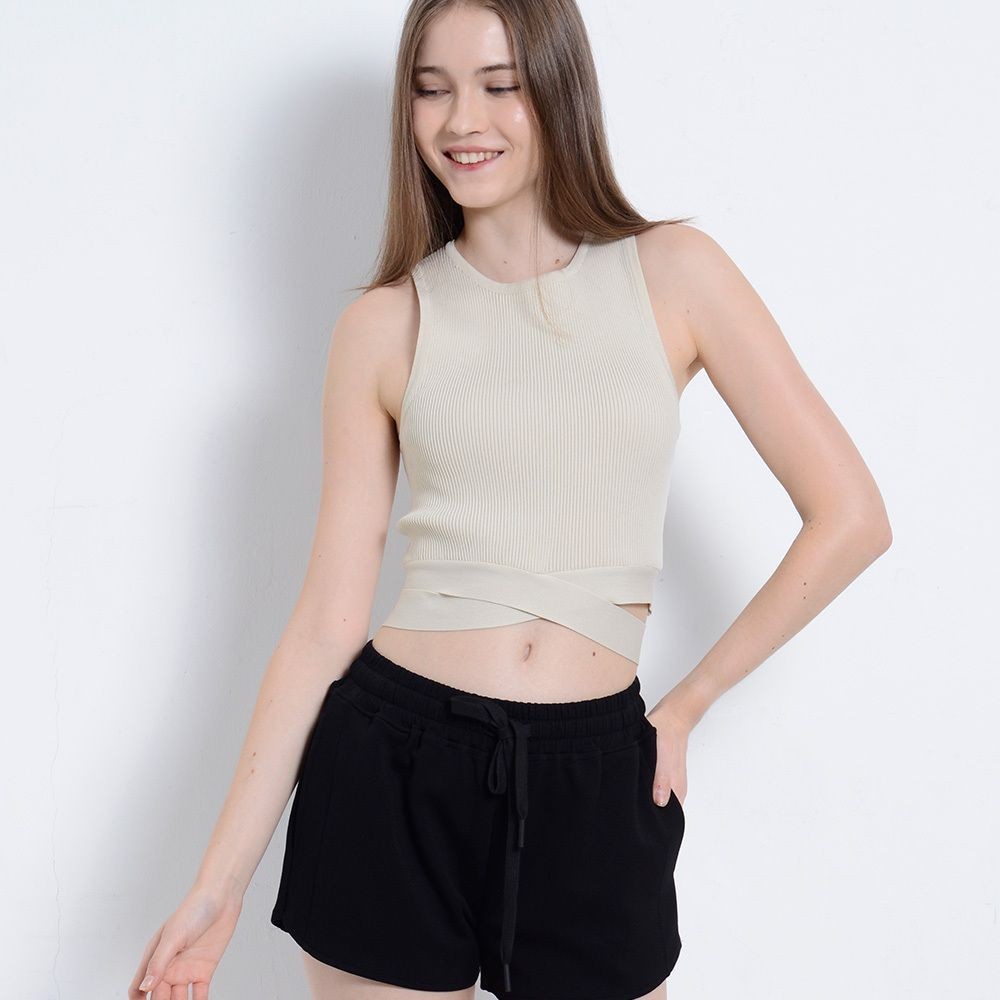 Women Sleeveless Crop Top - Beige - FVJ310124 | Shopee Malaysia