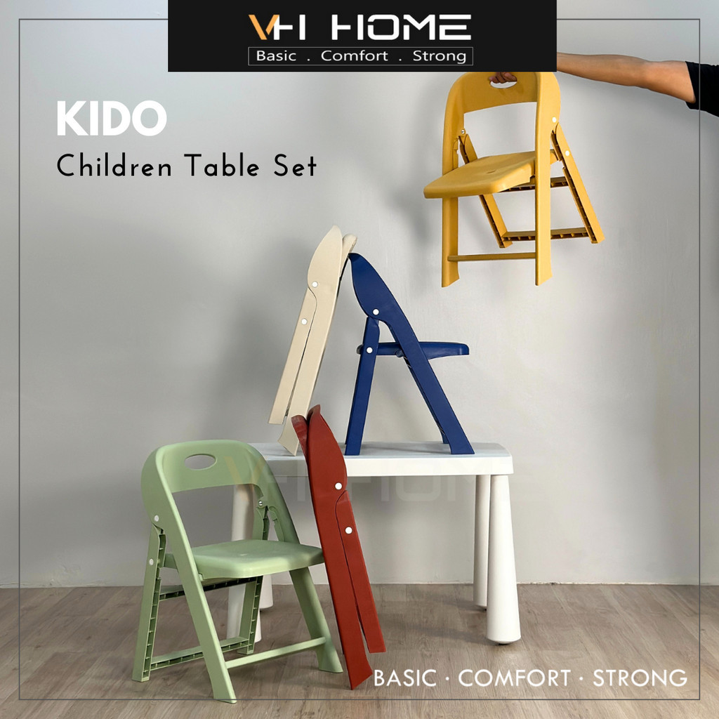 VH KIDO Children Table Set Children Study Table Chair Kid Chair Meja ...