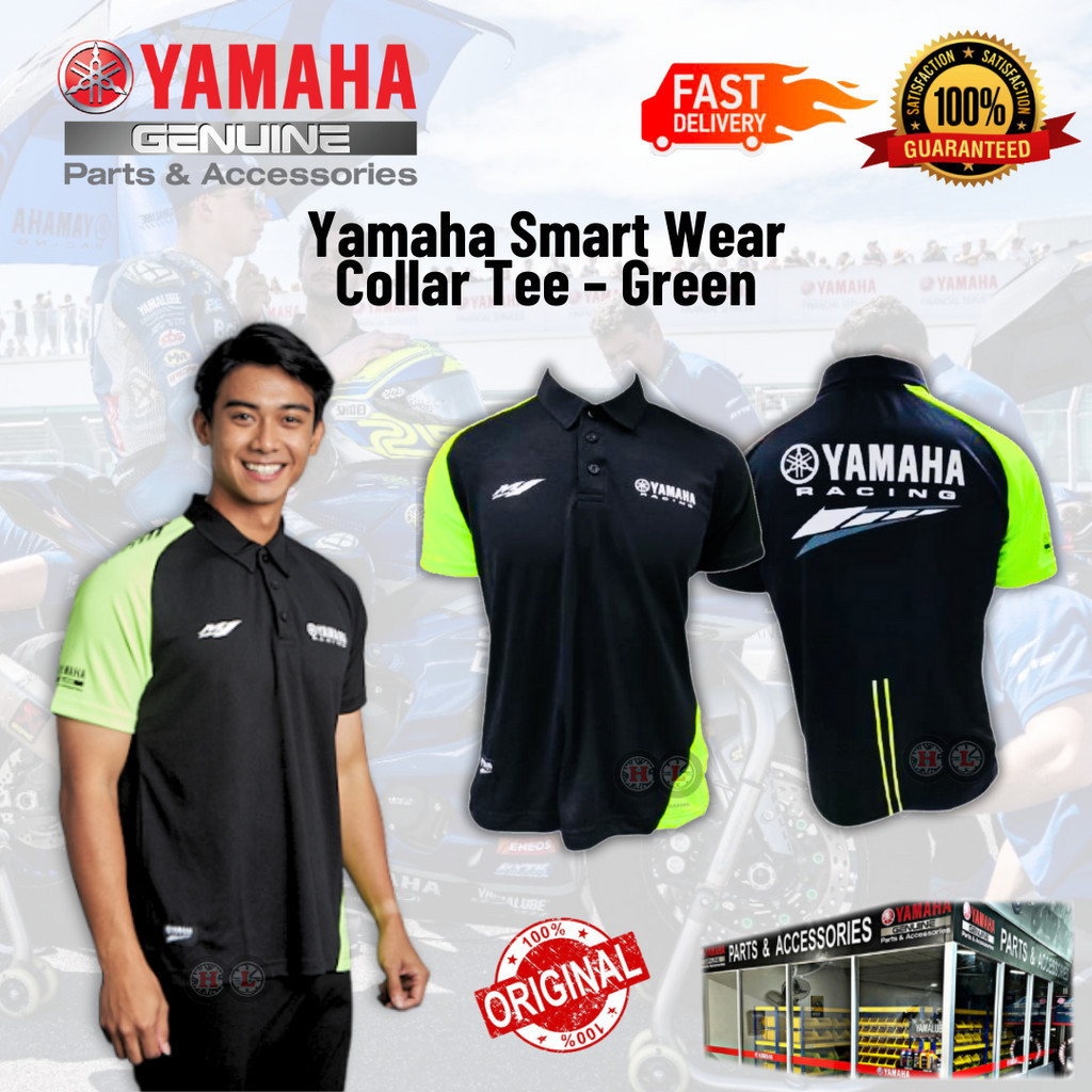 YAMAHA SMART WEAR COLLAR TEE T-SHIRT MOTOGP 2024 COLLAR SERIES ( Baju ...