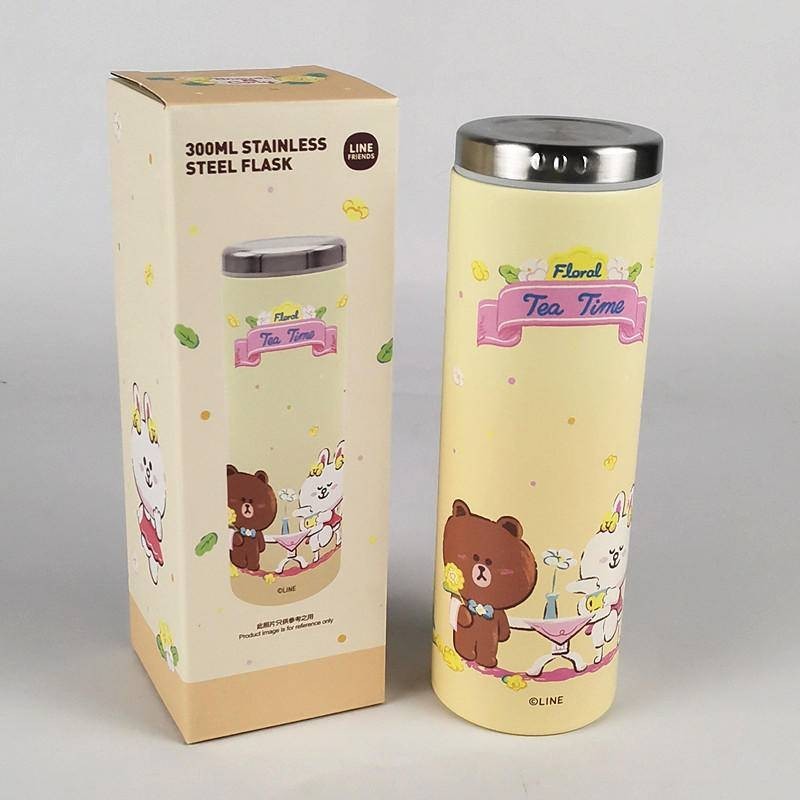 Line Friends Brown & Cony 3D Print Stainless 300ml Steel Vacuum Flask ...