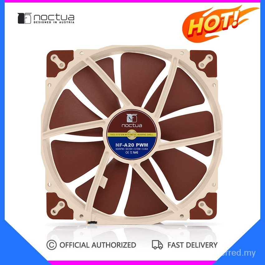 Noctua NF-A20 200mm Computer Case 3pin/4pin PWM quiet Radiator fans ...