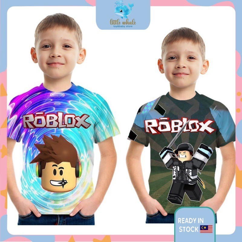 🐳Part 2-Roblox Boys T-shirt Kids Game 3D T-shirt Clothes Cartoon Unisex ...