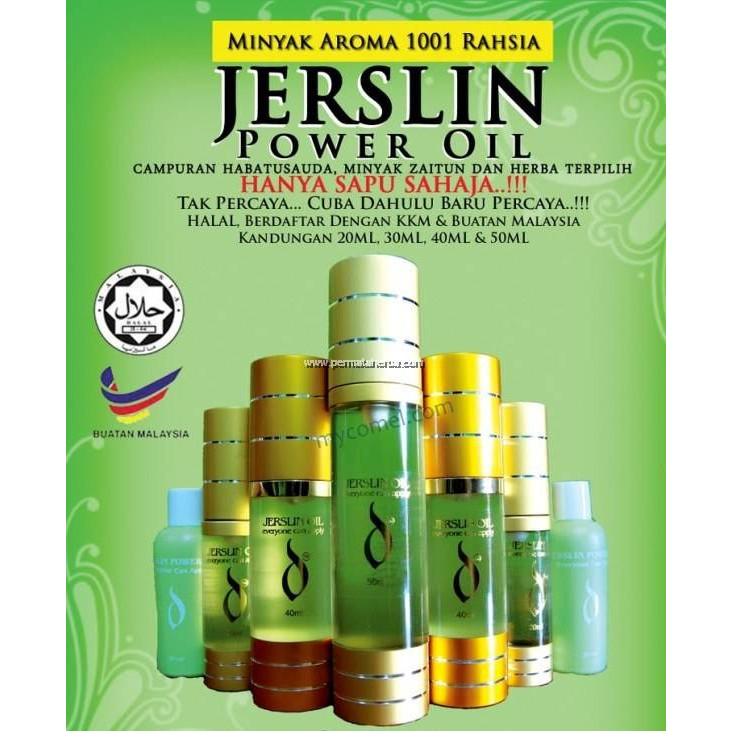 Jerslin Oil 20ml / 30ml (refill) / 40ml / 50ml {100% Original HQ ...
