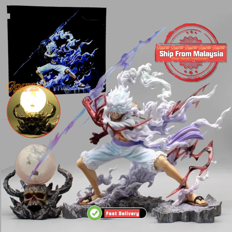 Anime One Piece Wink Luffy Sun God Niko Luffy Gear 5 Onigashima Action ...