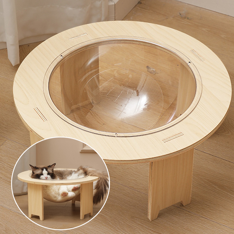 Detachable Wood Cat Space Capsule Bed Cat Sleeping Bed Pet Bed ...