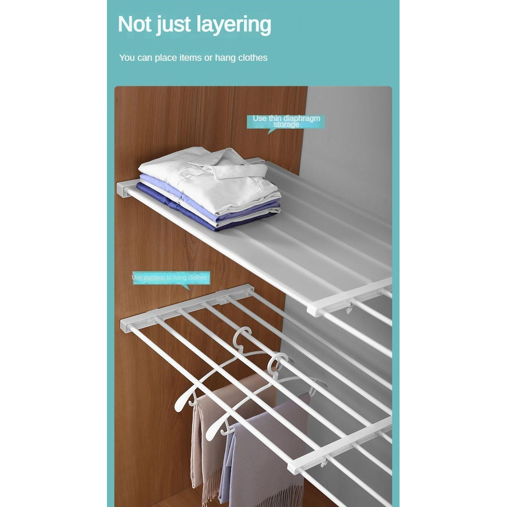 Adjustable Shelf Divider for Wardrobe and Cupboard Partition ...