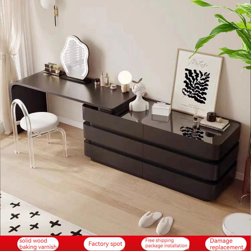 Simple dressing table, bucket cabinet, integrated dressing table, solid ...