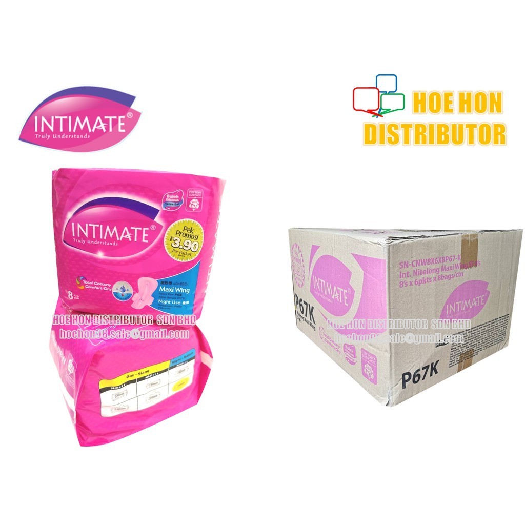 Intimate Maxi Wing Night Use 28cm 8 Pads P59 | Shopee Malaysia