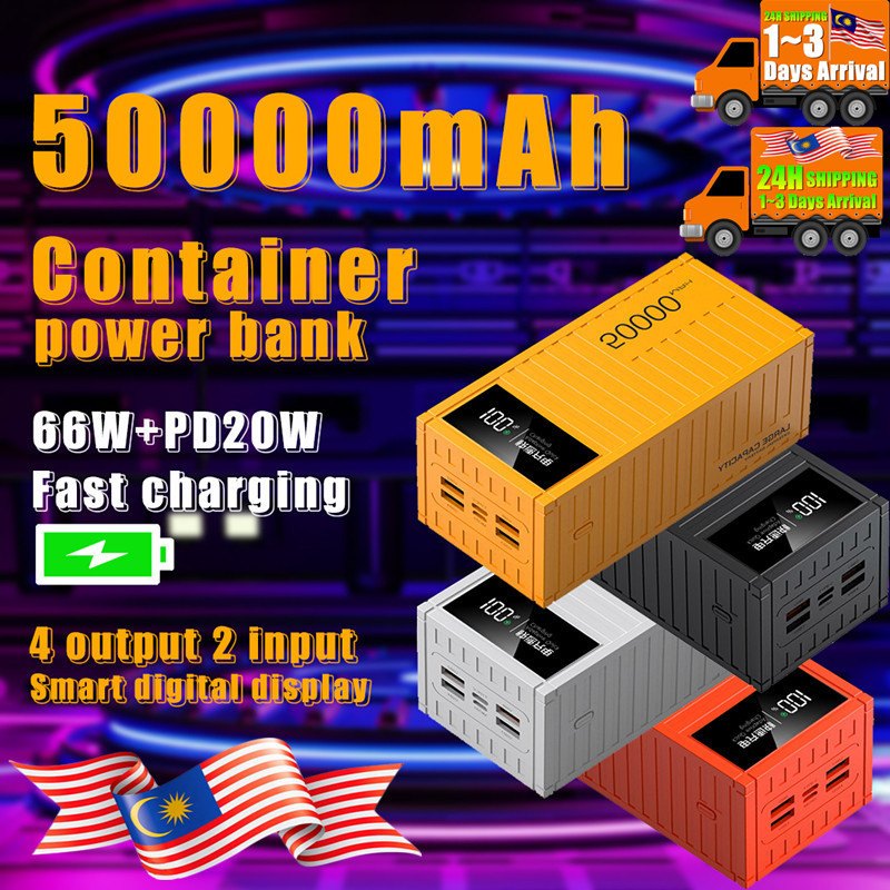 50000mah Container Power Bank Auxiliary Battery Big Capacity 20W Fast ...