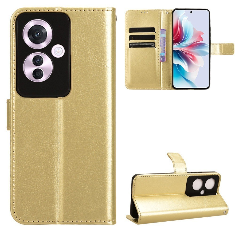 For OPPO Reno 11F 5G Casing PU Leather Wallet OPPO Reno 11F Case Stand ...