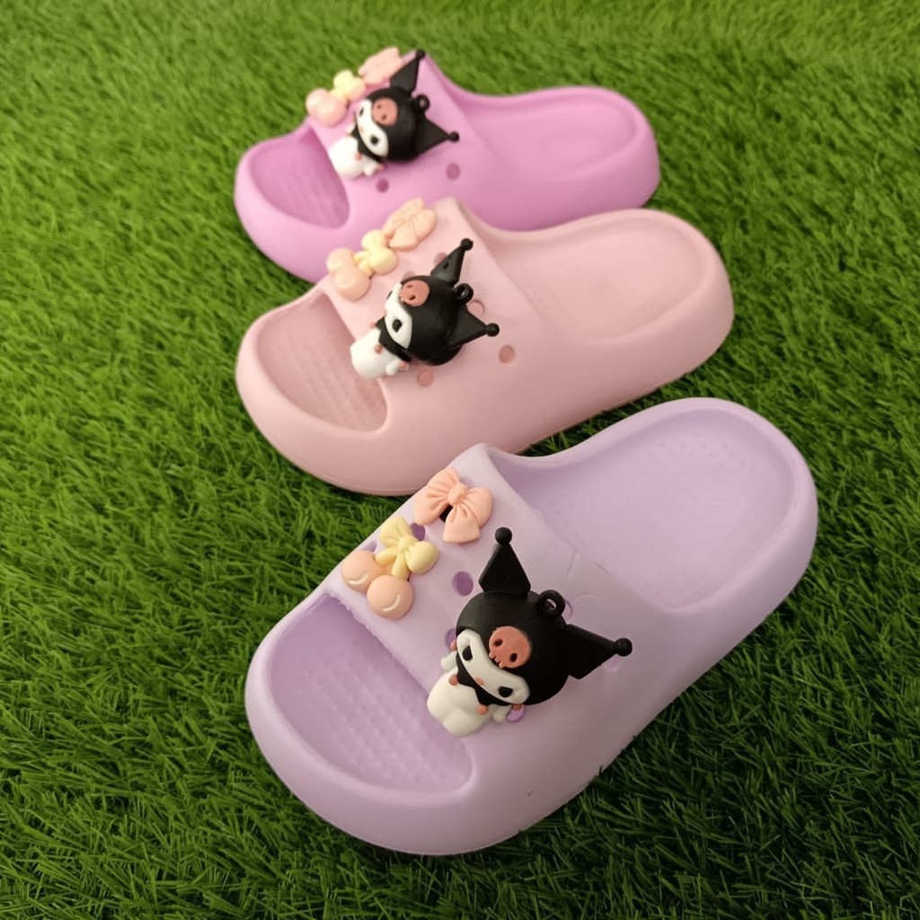 KUROMI Kid's Girls Cute Fashion Cartoon Sandal Clog Shoes EVA Slipper ...