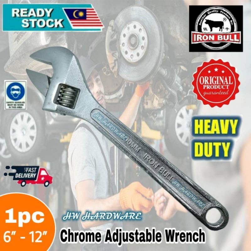 [100% ORIGINAL] IRON BULL Switch Spanar 6''-12'' Adjustable Wrench ...