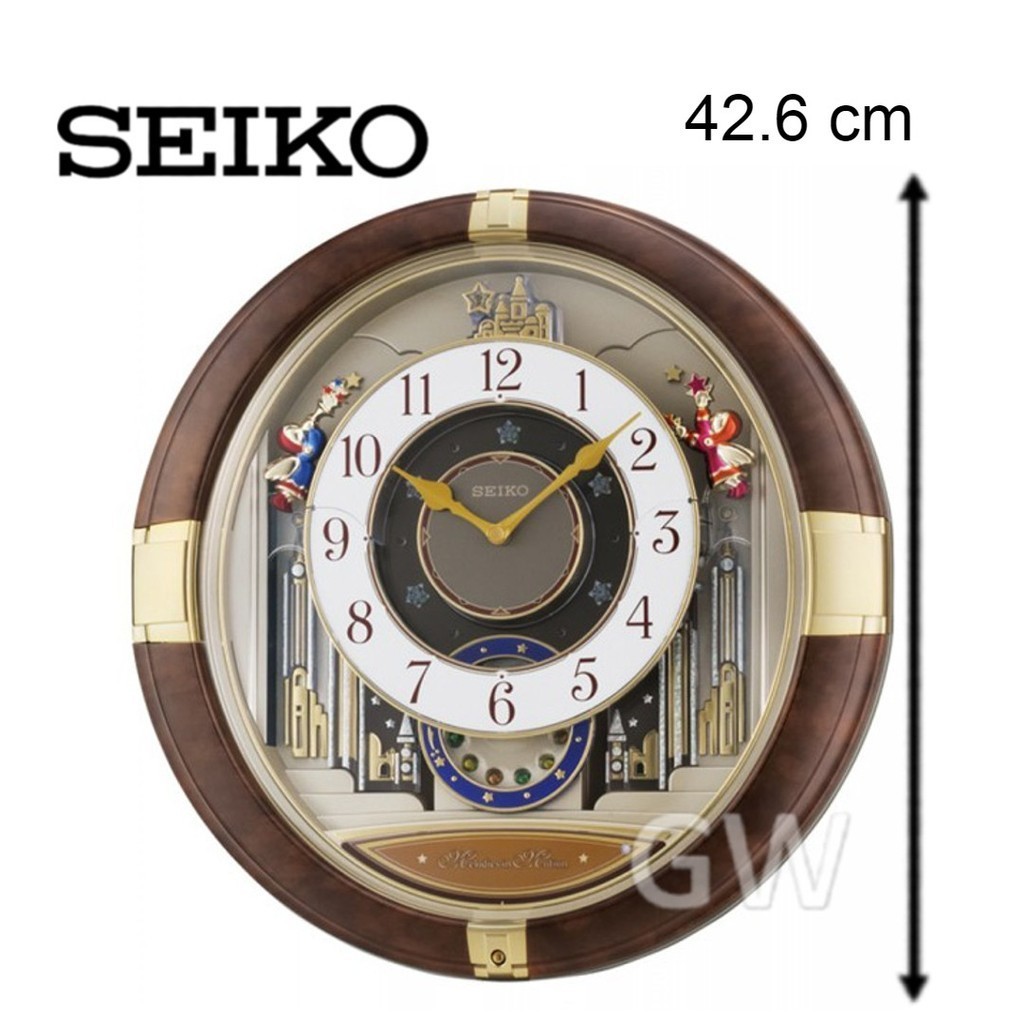 100% ORIGINAL SEIKO Melodies in Motion Brown Wall Clock QXM333 (QXM333B ...