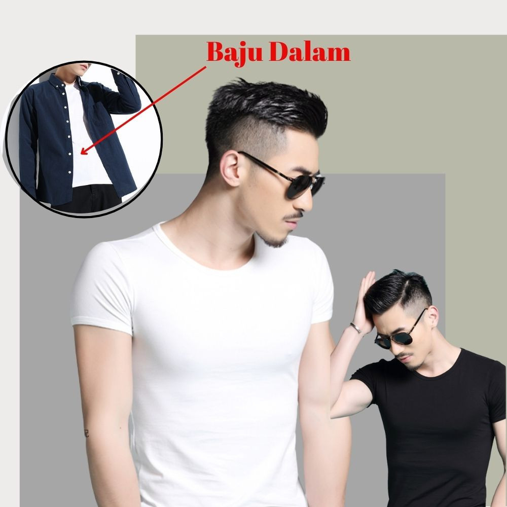 Baju Dalam Lelaki Tshirt Inner Singlet Men Inner Lelaki | Shopee Malaysia