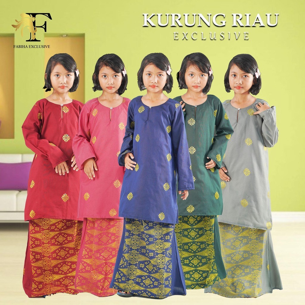 By Fabiha Exclusive | Baju Songket Tenun Soft Cotton | Kurung Riau ...