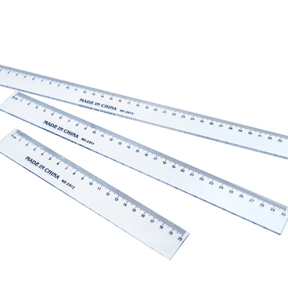 Clear Plastic Ruler 20cm/30cm/40cm Straight Ruler Flexible Rulerfor ...