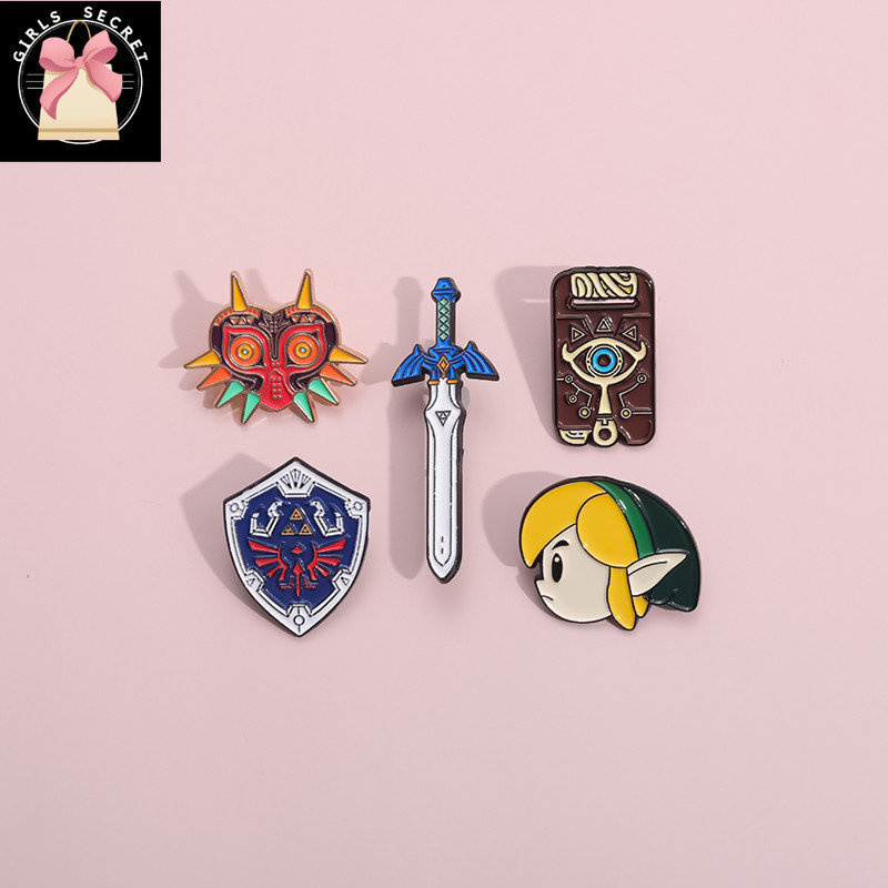 QQBmemoryLabel The Legend of Zelda Enamel Pins Brooches Anime Brooch ...