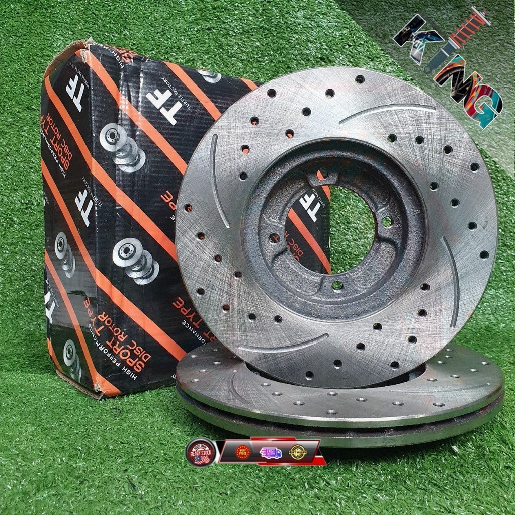 DISC ROTOR SPORT SLOTTED & DRILLED ORIGINAL TF THAILAND MIRA L5 ...