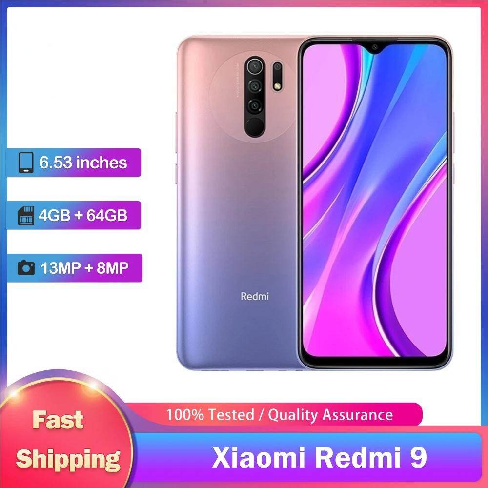 Original Xiaomi Redmi 9 4G LTE Mobile Phone Dual SIM 6.53'' 4GB RAM 64GB/128GB ROM 13MP+8MP+5MP ...