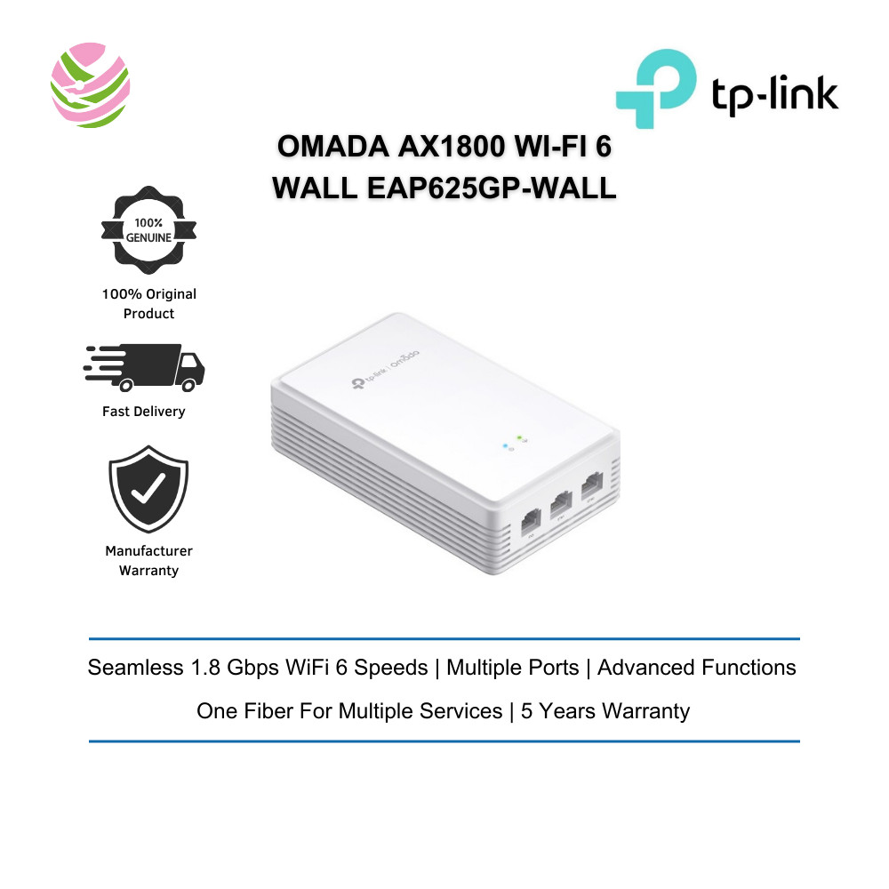 TP-Link Omada AX1800 Wi-Fi 6 Wall Plate GPON Access Point (EAP625GP-Wall) | Shopee Malaysia