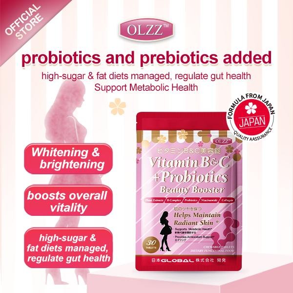 Olzz Vitamin B&C &B Probiotics Beauty Booster, Focus on Body & Skin ...
