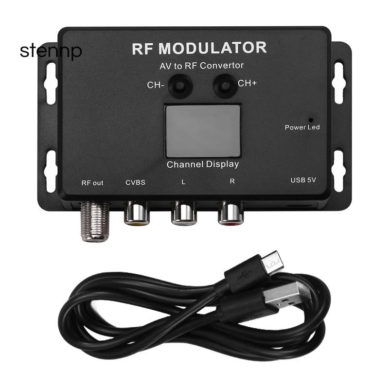 M60 RF Modulator AV to RF Converter UHF Modulator RF Signal Converter ...
