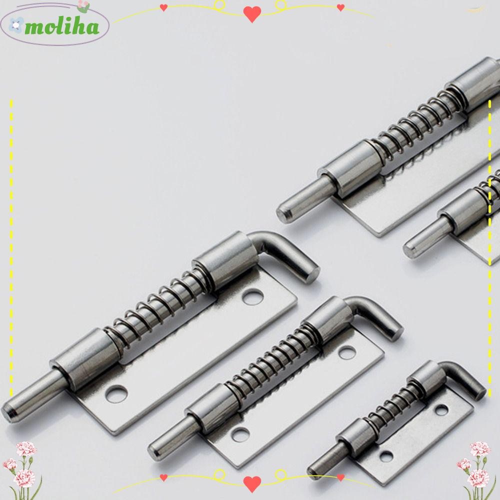 MOLIHA Spring Loaded Door Lock Bolts, Anti-theft Stainless Steel Door ...