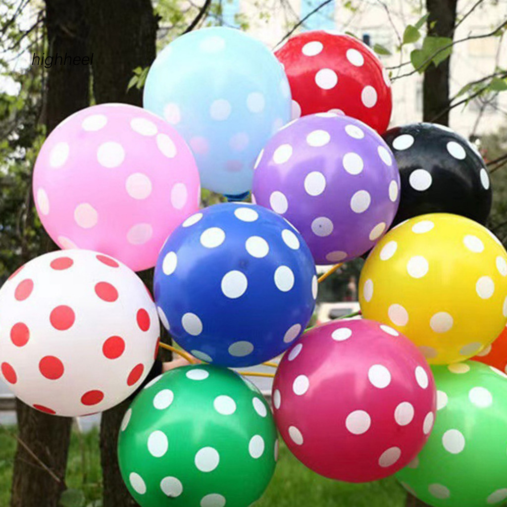 [Ready Stock] Colorful Party Balloons 100 Pcs Colorful Polka Dot ...