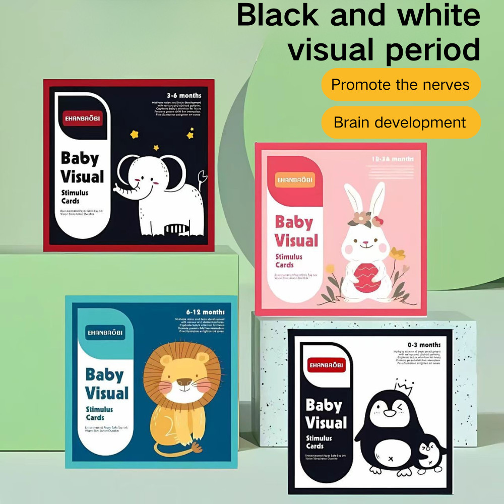 0-36 Months Woobbies Montessori Baby Flash Card | Baby Sensory Cards ...