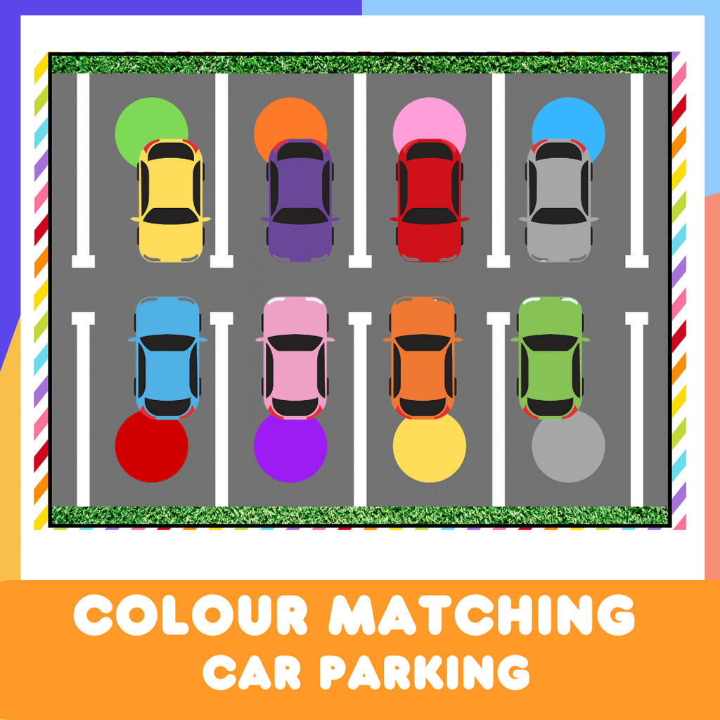 Little Cuttie Colouring Matching Activity (Car) Busy Book Prasekolah ...