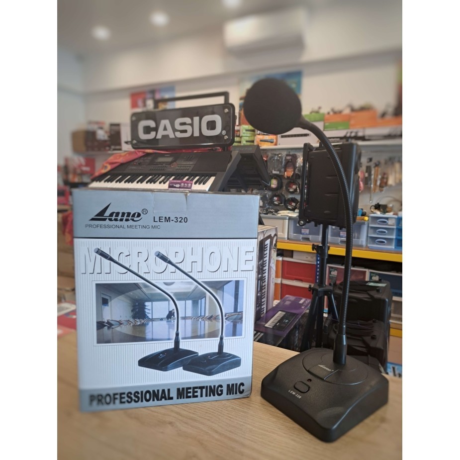 LANE LEM-320 PODIUM/CONFERENCE MICROPHONE BLACK | Shopee Malaysia