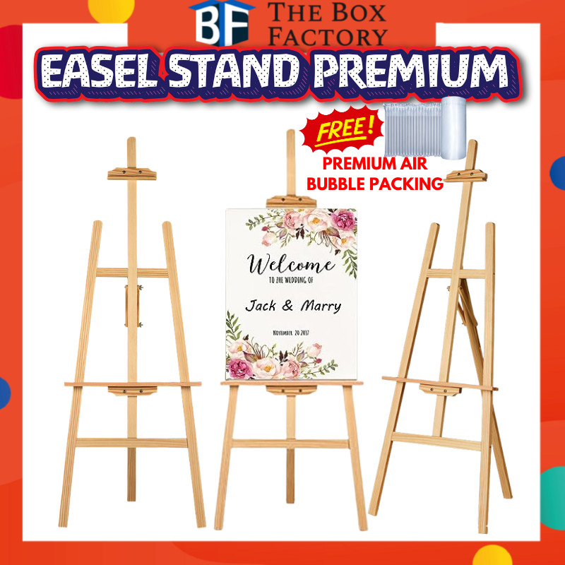 LOWEST PRICE READY STOCK 150cm Premium Pine Wood Easel Stand FREE ...