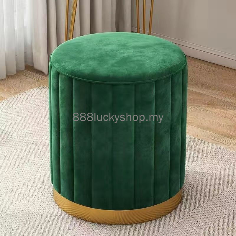 Multifunctional Vanity Stool Chair, Round Footrest Stool Ottoman with ...