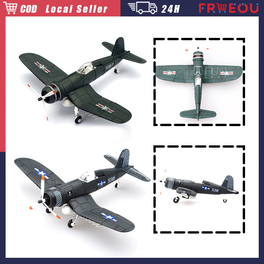 4D 1:48 Fighter Jet Assemble Models WW2 F4U Pirate Carrier Fighter ...