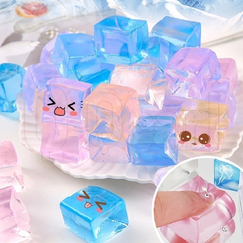 Mochi Ice Cubes Squeeze Toy - Jelly Cube Release Stress Toys - Ice ...