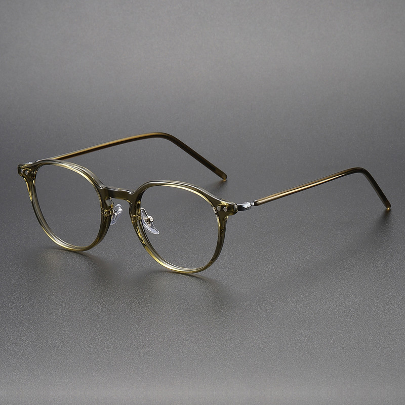 TR90 Glasses Frames Men Women Thin Frame Eyeglasses Round Transparent ...