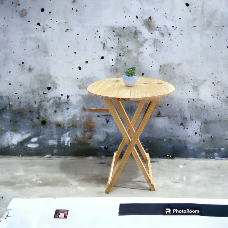 KAYU Pine Wood Folding Table / Round Folding Table / Coffee Table ...