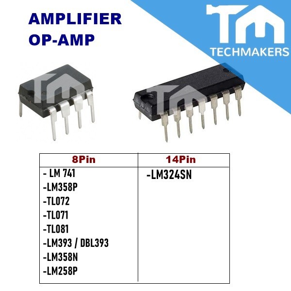 1pc ofLM741/UA741CN LM324SN TLO72 LM358P TL071 TL081 Operational ...